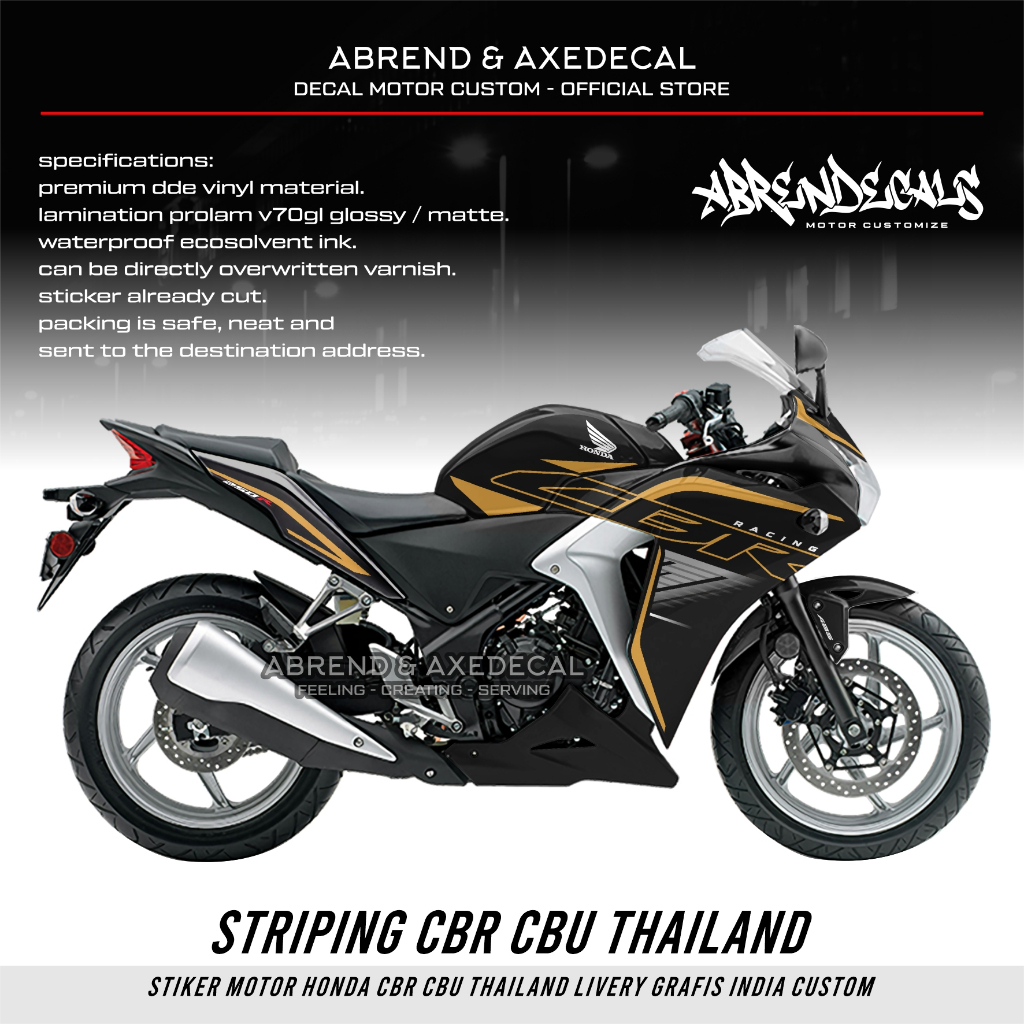 Jual STRIPING CBR CBU GRAFIS INDIA CUSTOM / STIKER MOTOR HONA CBR CBU ...