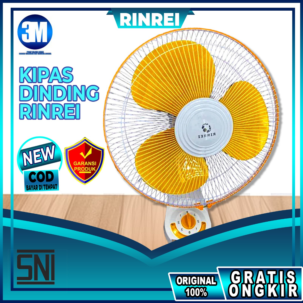 Jual Kipas Angin Dinding 16 inch / Wall Fan Rinrei DRN201 (Lampu malam ...