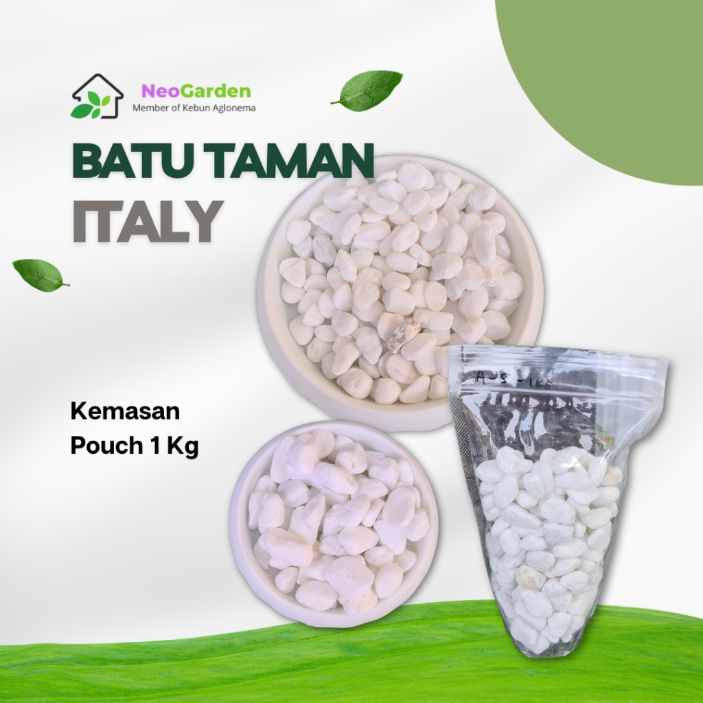 Jual Batu ITALY 1 Kg - Kerikil Taman Itali 1 Kilo Warna Putih Eceran ...