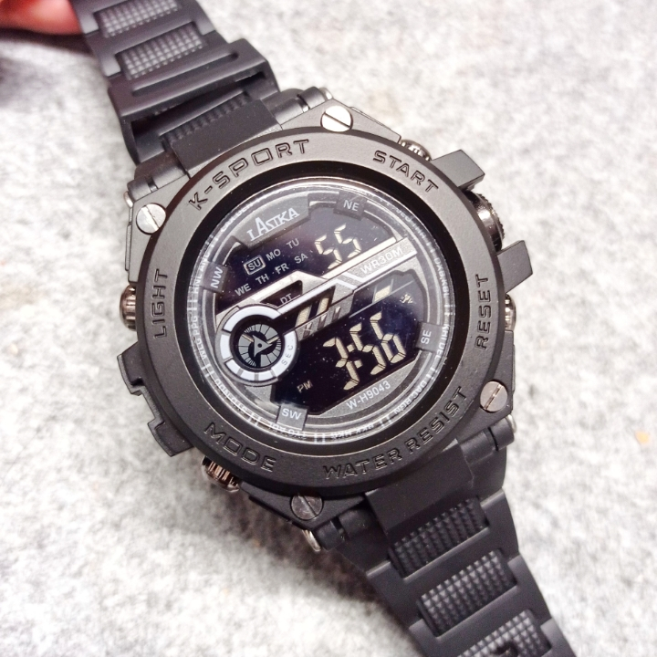 Jual Jam tangan sport pria lasika black ls9043 good like | Shopee Indonesia