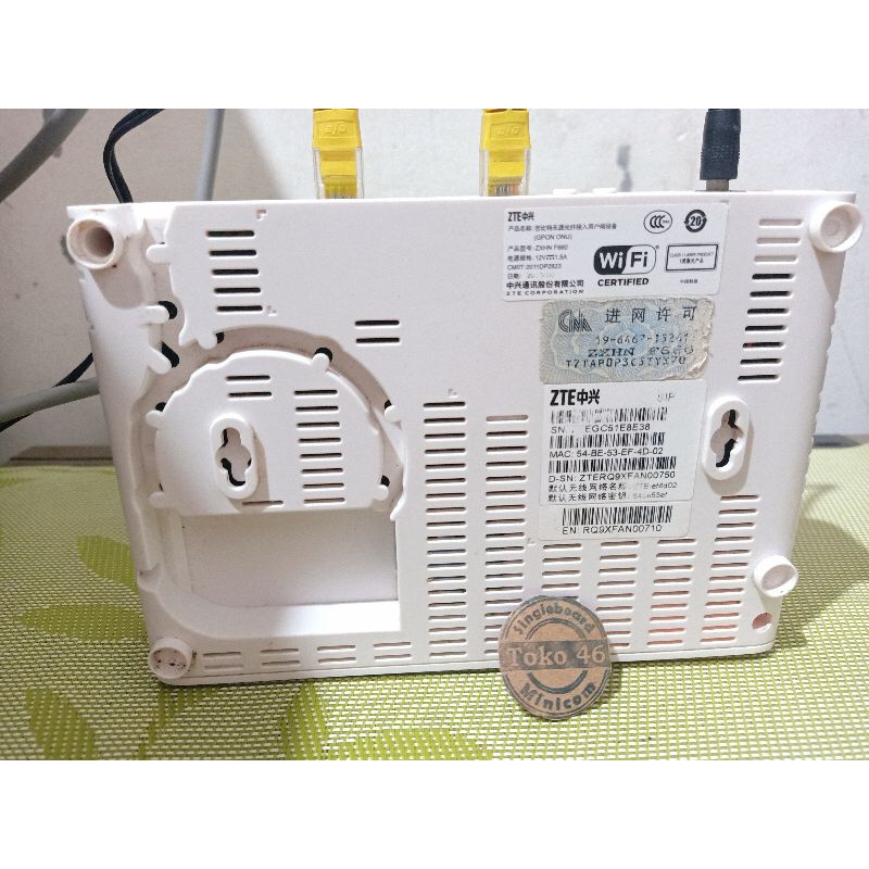 Jual ADSL Modem Wifi Router ZTE GPON ONT F660 ZTE Antena Dalam | Shopee ...