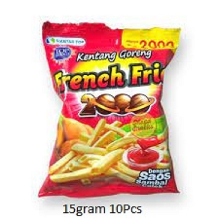 Jual KENTANG GORENG FRENCH FRIES 2000 DENGAN SAOS SAMBAL COLEK 15 GRAM ...