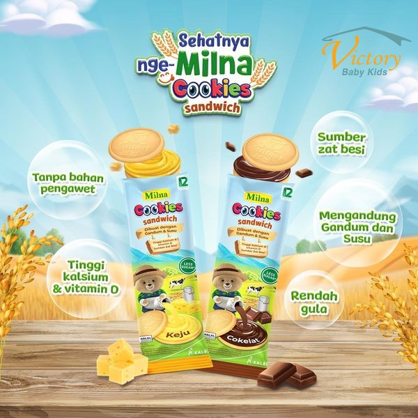 Jual Milna Cookies Sandwich Per Sachet 24gr - Camilan Bayi 12 Bulan Ke ...