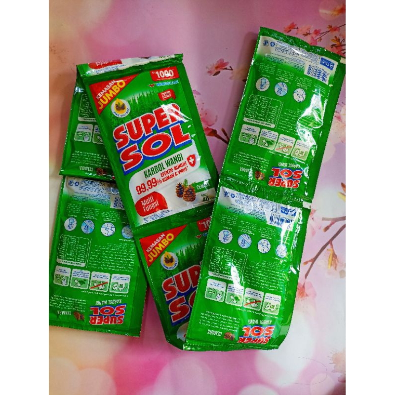 Jual supersol karbol sachet 40ml renceng isi 6 sachet super sol carbol ...