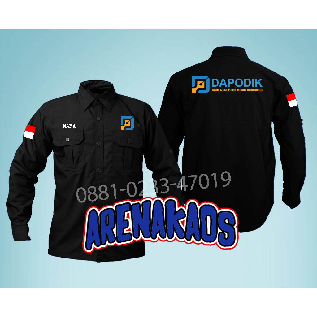 Jual KEMEJA PDL PDH LENGAN PANJANG OPERATOR DAPODIK OPERATOR SEKOLAH BISA CUSTOM REQUEST ...