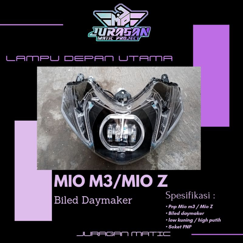 Jual lampu depan utama Mio m3 Mio z custom biled daymaker PNP | Shopee ...