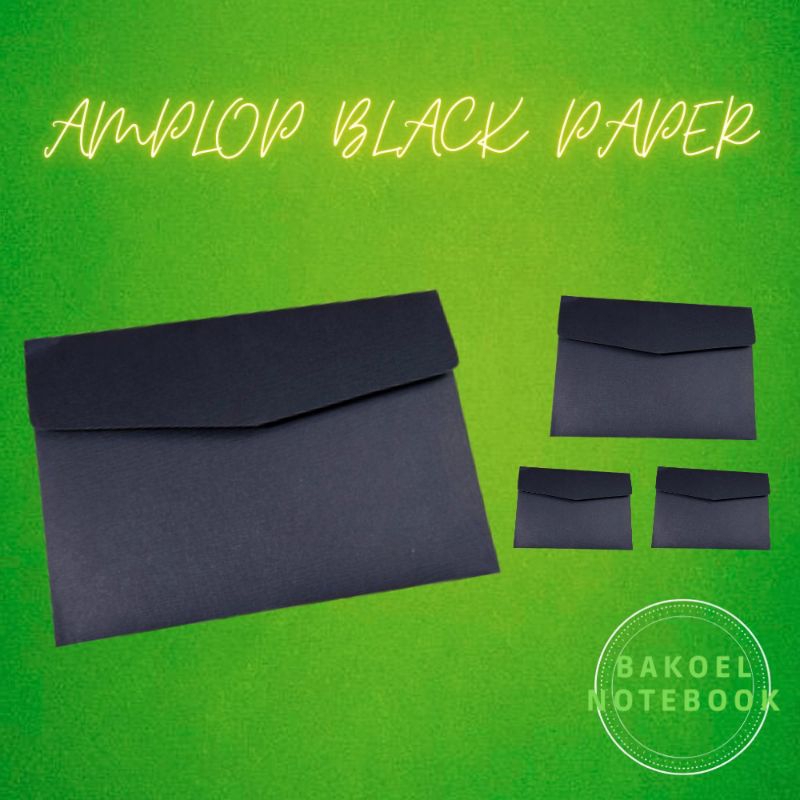 Jual amplop hitam tebal/amplop black paper tebal b7,a6,a5 | Shopee ...