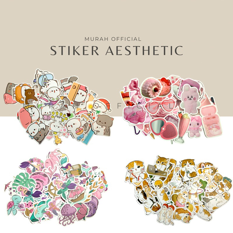 Jual Kode 1B SALE Promo stiker aesthetic desain kawai cherry blossom ...