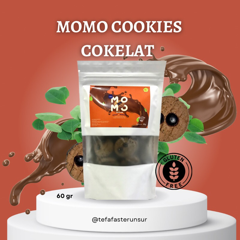 Jual Momo Cookies Coklat / Cookies Kelor rasa Coklat 60gr | Shopee ...