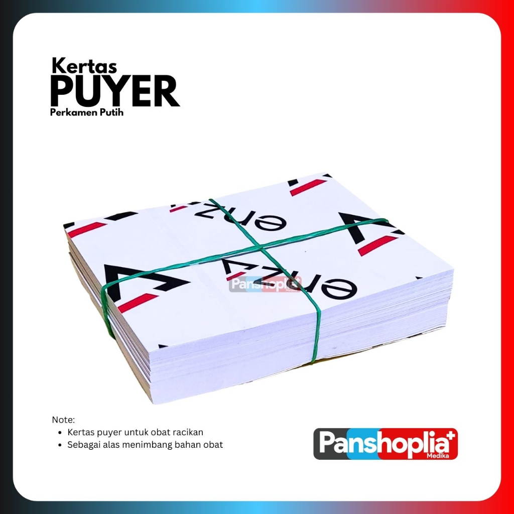 Jual Kertas Perkamen Putih 1/2 Pack atau Kertas Puyer Obat 1/2 Pack - Warna Putih | Shopee Indonesia