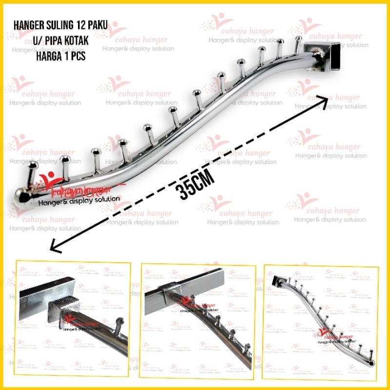 Jual hanger suling pipa kotak 12 paku BELALAI hanger suling cantolan ...