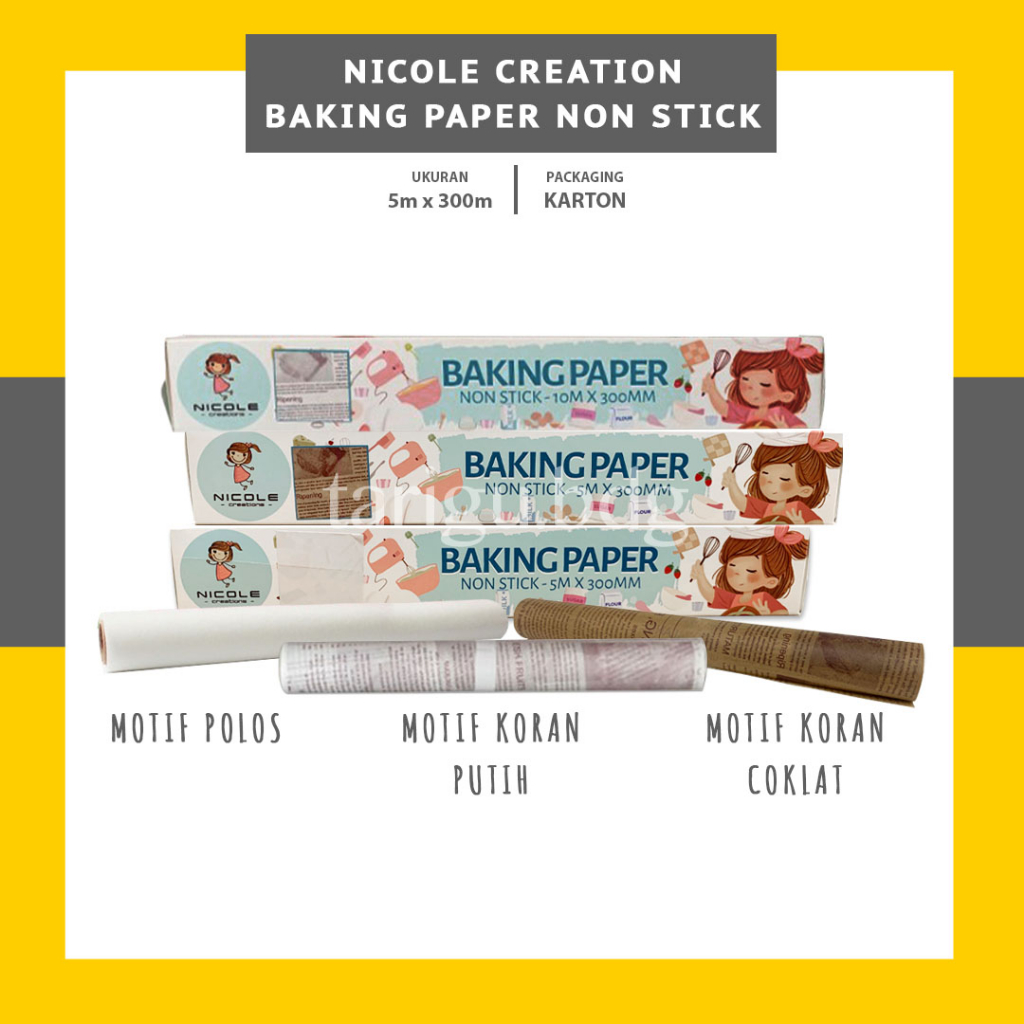 Jual BAKING PAPER NON STICK 5M X 300MM - ROLL KERTAS BAKING PAPER ...