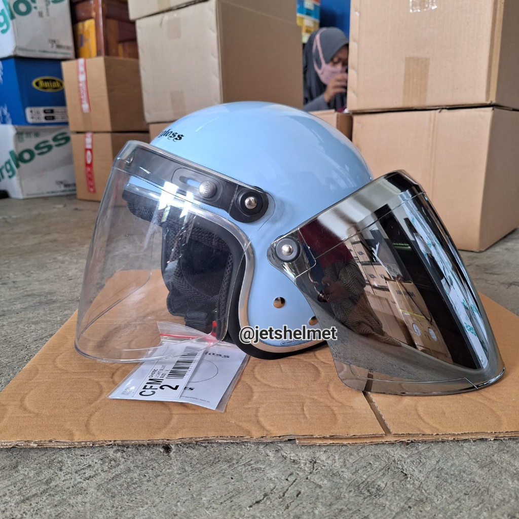 Jual Kaca Datar Helm Bogo Cargloss Retro Visor Venom Injak Original | Shopee Indonesia