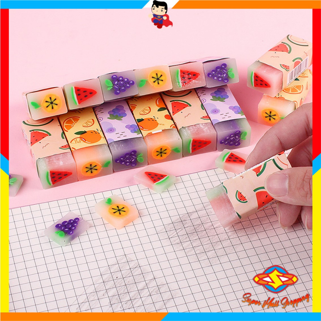 Jual SMS Penghapus Pensil Motif Buah Fruits Eraser Penghapus Karakter ...