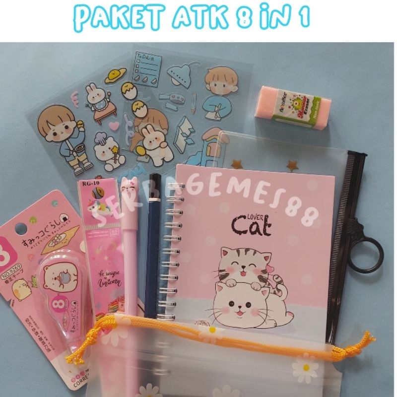 Jual serbagemes88 - (COD) SET ALAT TULIS 8 IN 1 LENGKAP KARAKTER / STATIONERY SET / ALAT TULIS ...