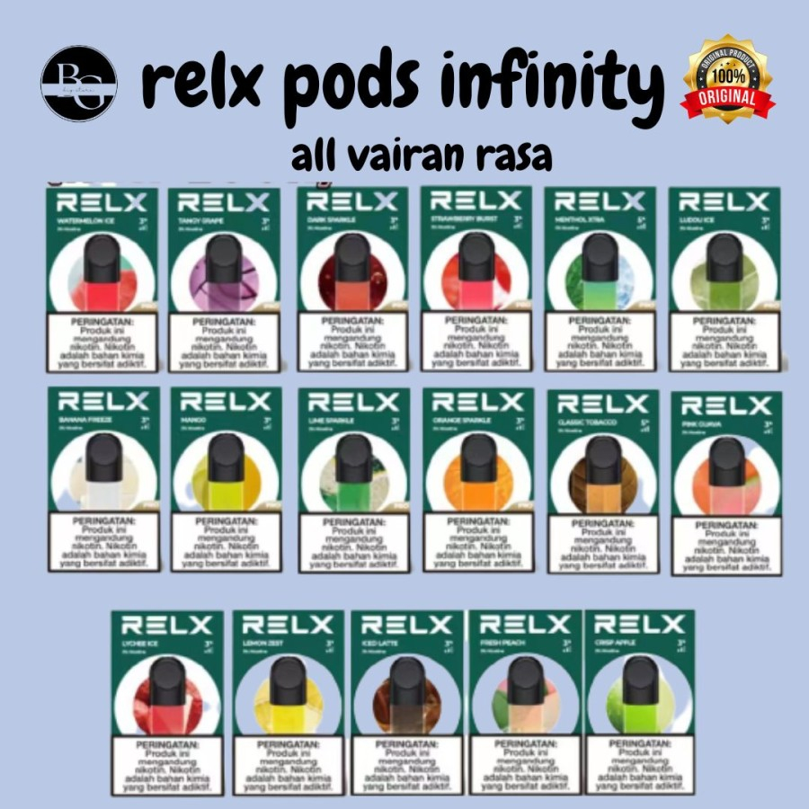 Jual RELX Pods Relx Pod Infinity pod pro Esential Pods All Flavour relx ...