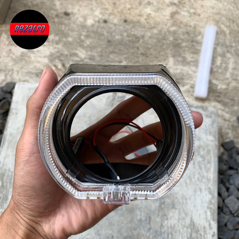 Jual Shroud Projector Hitam BiLED BMW FULL Sport Angel Eye Crystal ...