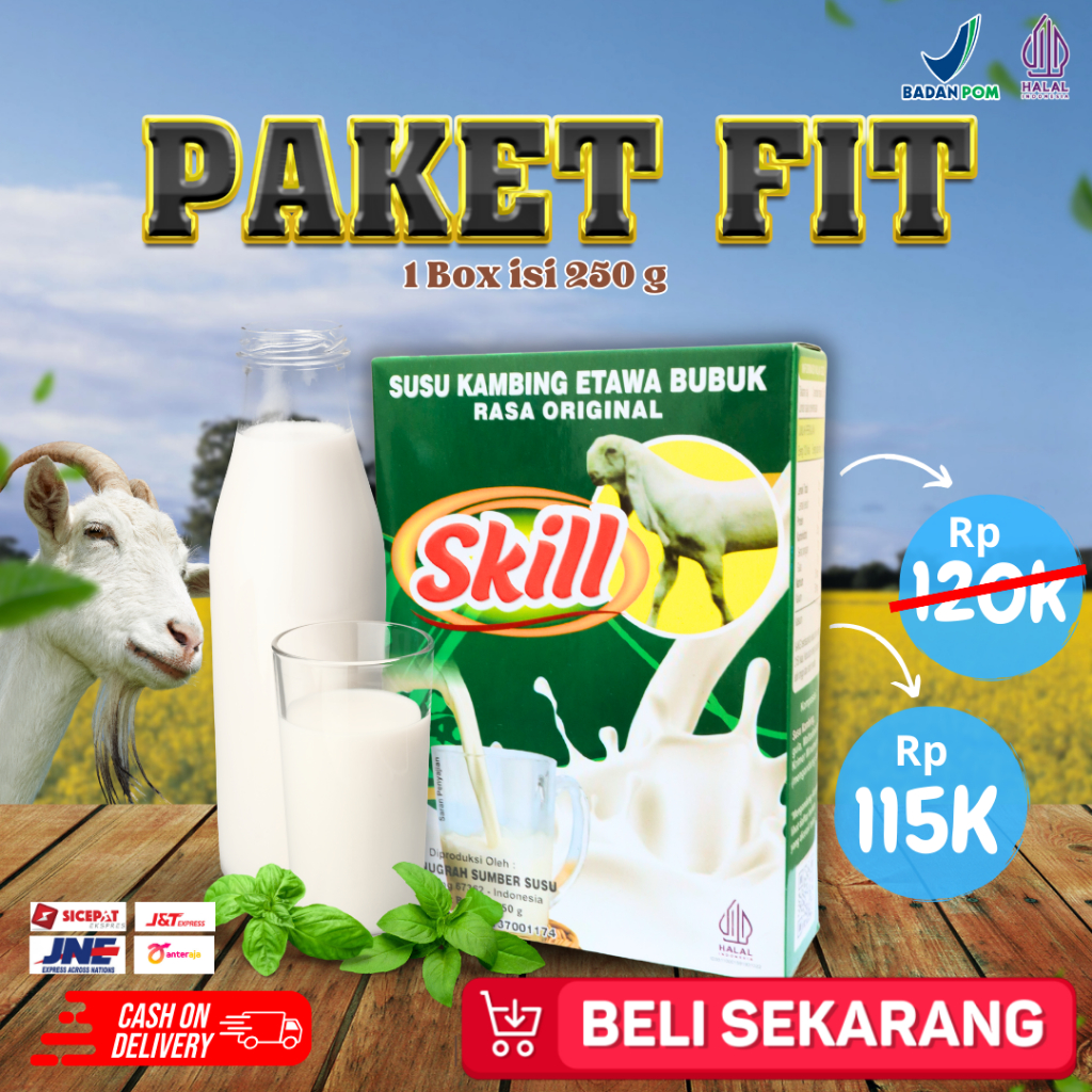 Jual PAKET FIT SUSU SKILL - Susu Kambing Etawa Skill 1 Box Isi 250 Gram ... Jual PAKET FIT SUSU SKILL - Susu Kambing Etawa Skill 1 Box Isi 250 Gram ...