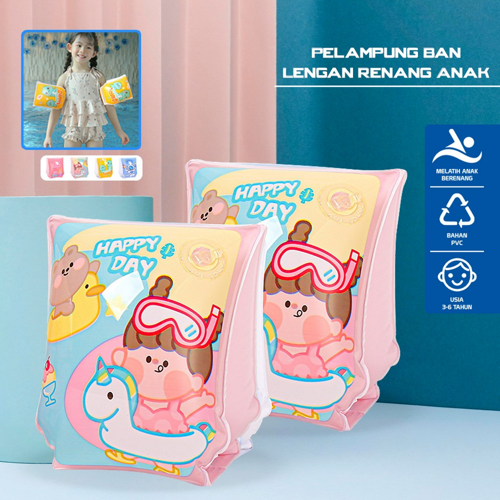 Jual Ban Pelampung Renang Anak Usia 3 - 6 Tahun Pelampung Tangan Motif ...