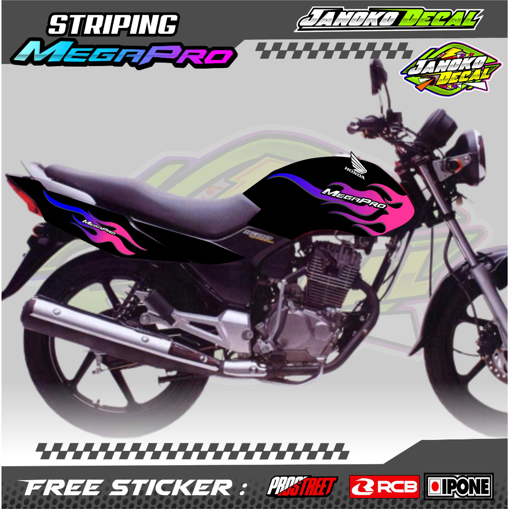 Jual STRIPING VARIASI MEGA PRO PRIMUS / STICKER LIST MOTOR HONDA MEGA ...