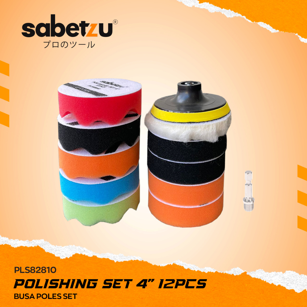 Jual SABETZU Busa Poles Mobil Motor 4 Inci Set 12pcs Busa Poles Set ...