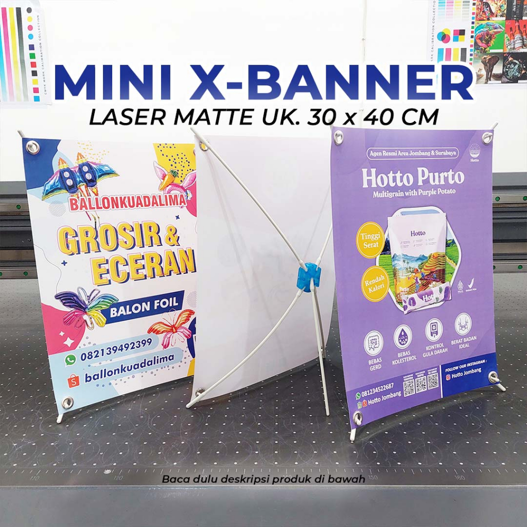 Jual Print Mini X Banner Luster 30x40 cm | Shopee Indonesia