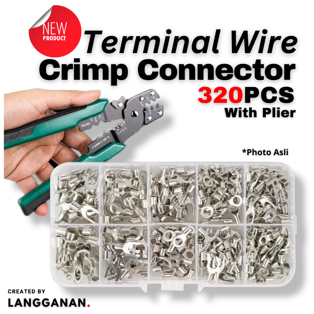 Jual Skun Terminal Gepeng Insulated Kabel Connector Male Female 320 PCS ...
