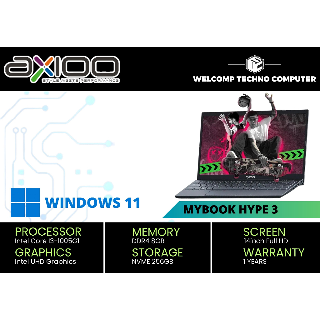 Jual Laptop Axioo Mybook Hype 3 - Hype 1 - Hype 5 Original Garansi ...