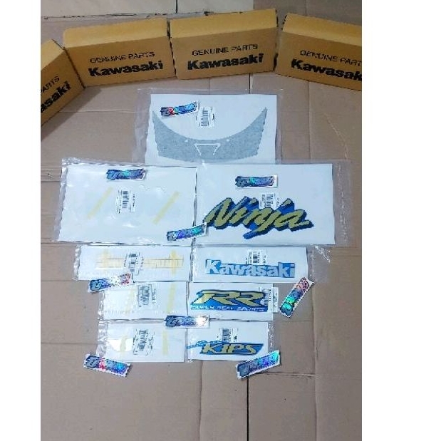 Jual STIKER SETIKER STRIPING EMBLEM LOGI NINJA RR OLD ZX CBU ORIGINAL ...