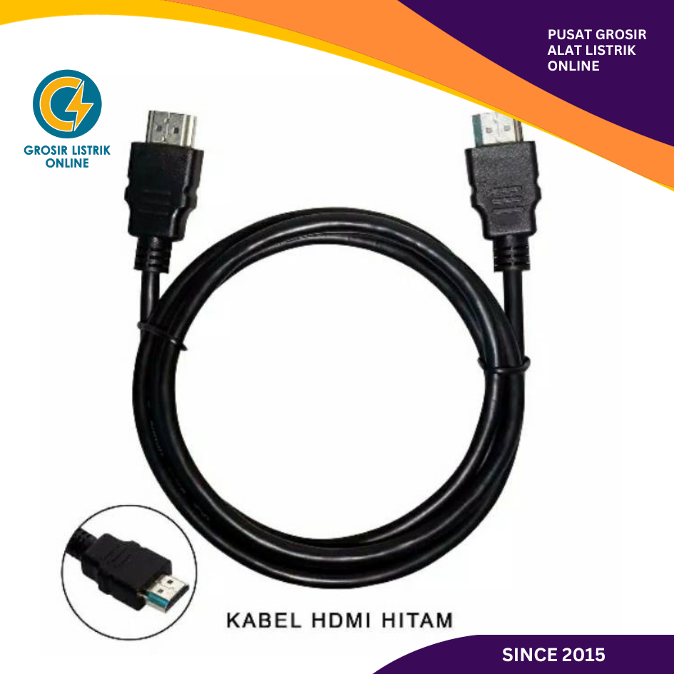 Jual KABEL HDMI TV KE SET TOP BOX STB TO HDMI LAPTOP TV HITAM 1,5M 1,5 ...