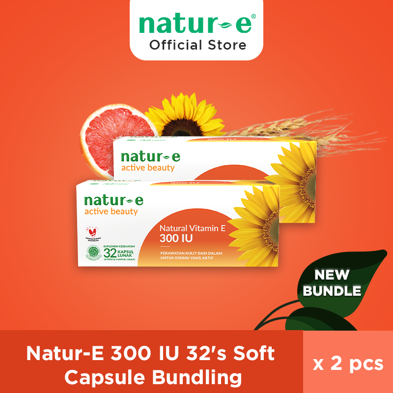 Jual [Bundle] Natur-E Active Beauty Natural Vitamin E 300 IU 32s 2pcs ...
