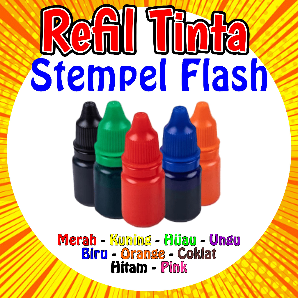 Jual tinta stempel flash isi ulang refill | Shopee Indonesia