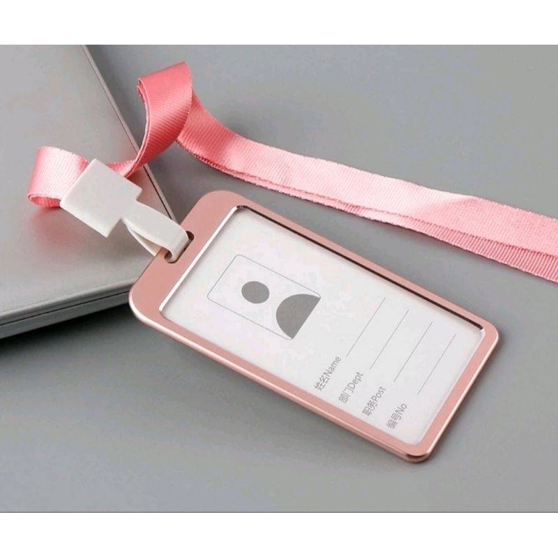 Jual ID Card Name Tag Holder Tempat Kartu Identitas Akses Tali Bahan ...