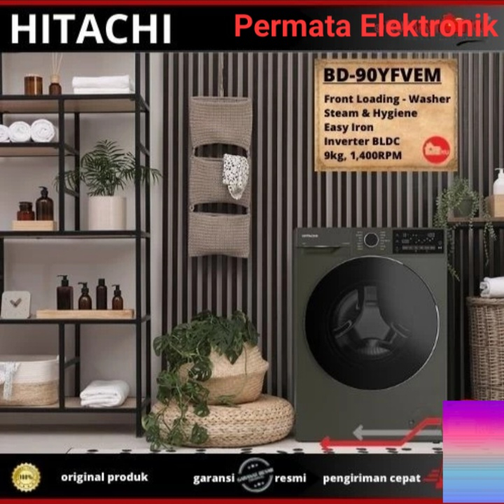 Jual Mesin Cuci Hitachi BD90YFVEM New Front Loading - Washing Machine ...