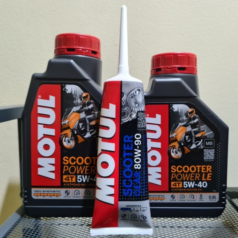 Jual OLI MOTUL SCOOTER POWER LE 5W40 0.8L /1L Full Synthetic Matic PCX NMAX AEROX DLL | Shopee ...