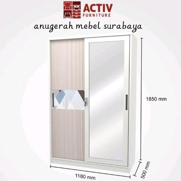Jual Lemari Sliding Besi 120 ACTIV [JAWA TIMUR] | Shopee Indonesia