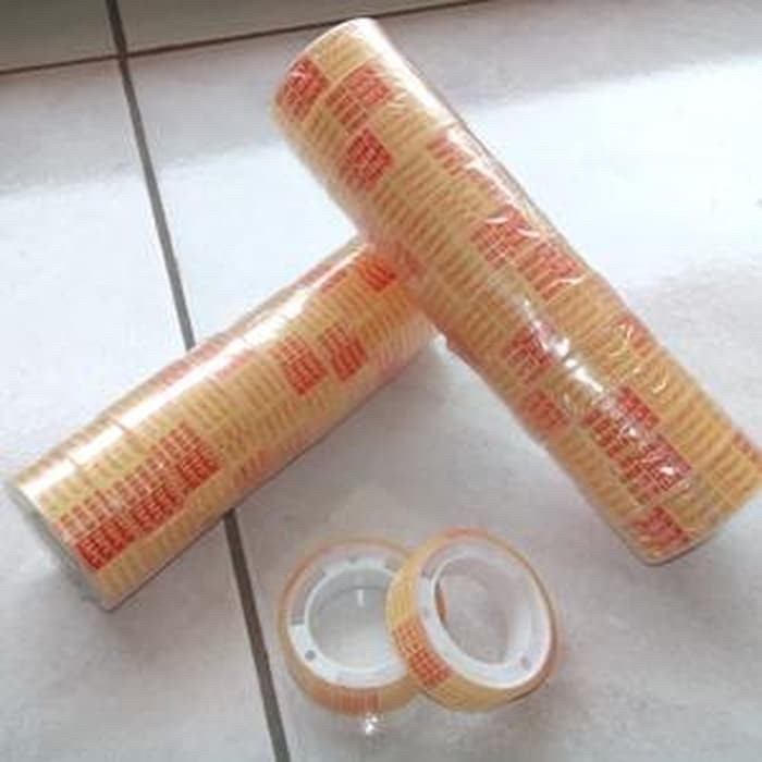 Jual Lakban Tape 12mm Mini Bening Isolasi Selotip 12 mm 1/2 inch ABC ...
