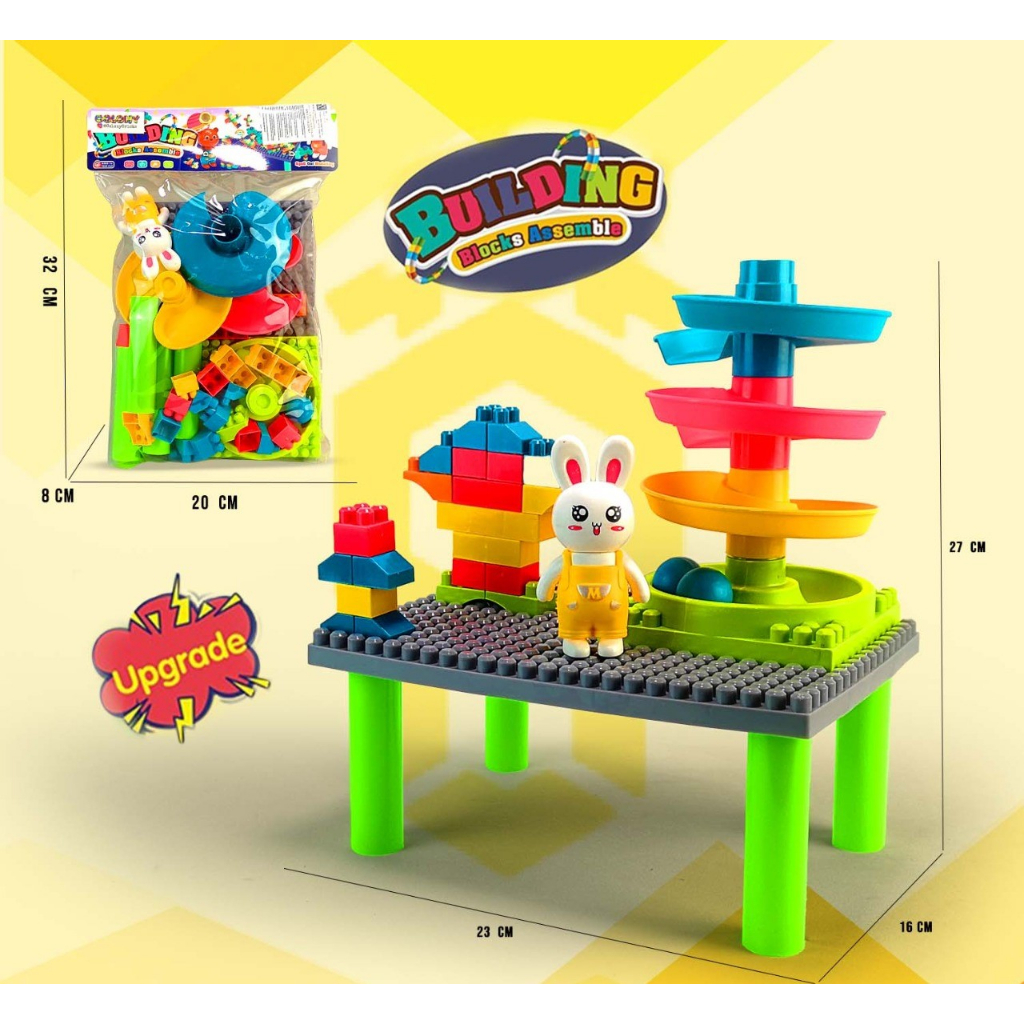 Jual Mainan Anak Meja Belajar Balok Bricks Tumpuk Besar Jumbo Building ...