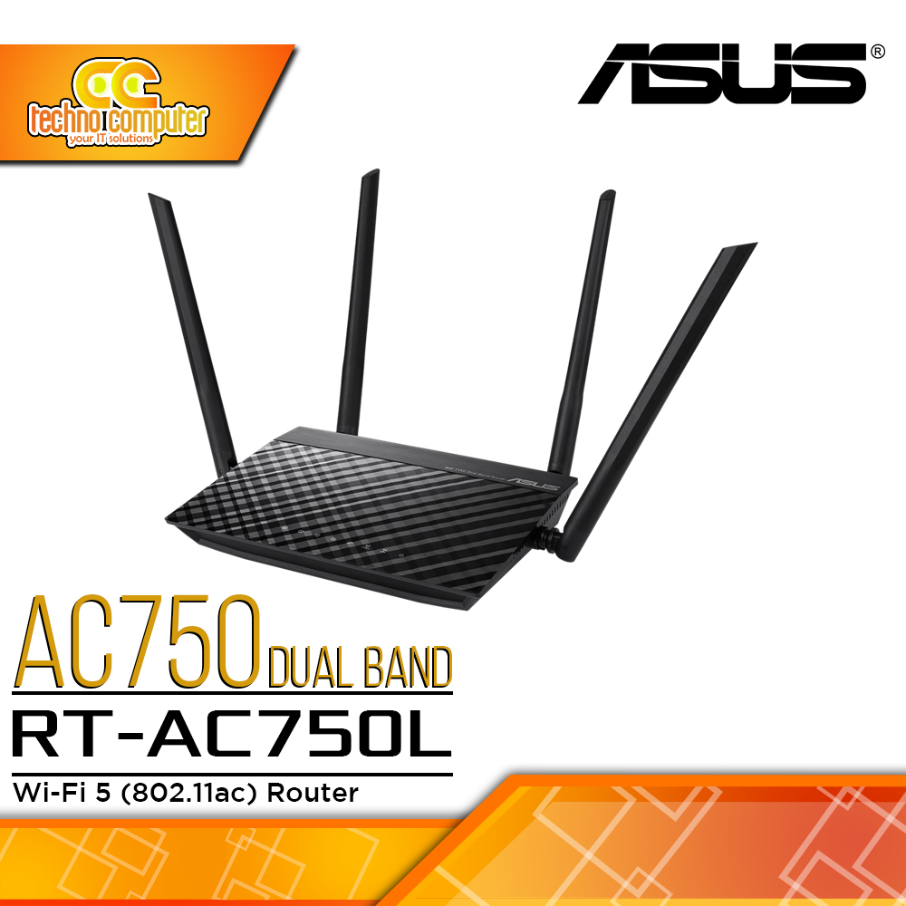 Jual ROUTER ASUS RT-AC750L AC750 Dual Band WiFi 5 Wireless Router ...