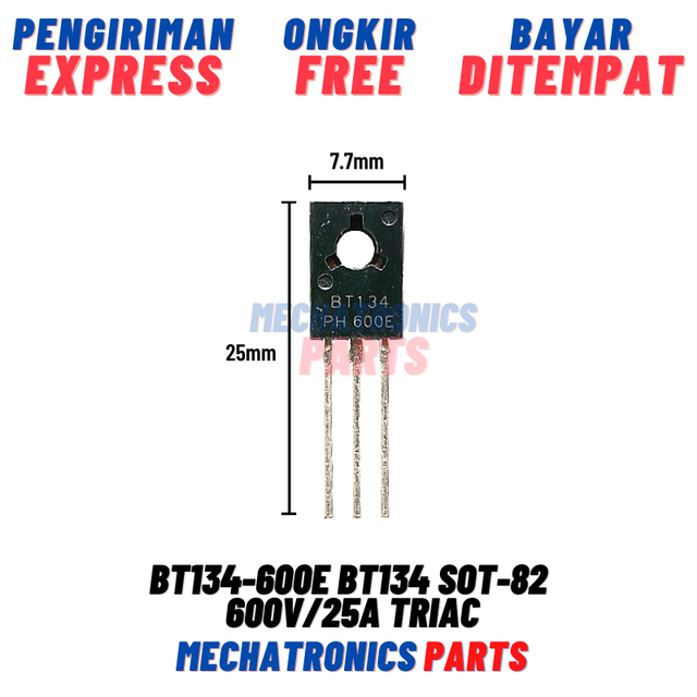 Jual BT134-600E BT134 SOT-82 600V/25A TRIAC | Shopee Indonesia