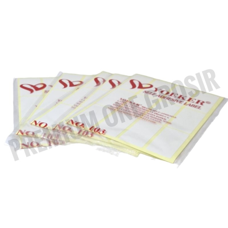Jual 1 Pak YOEKER Stiker Label Polos Putih Undangan Uk .103/Stiker Nama ...