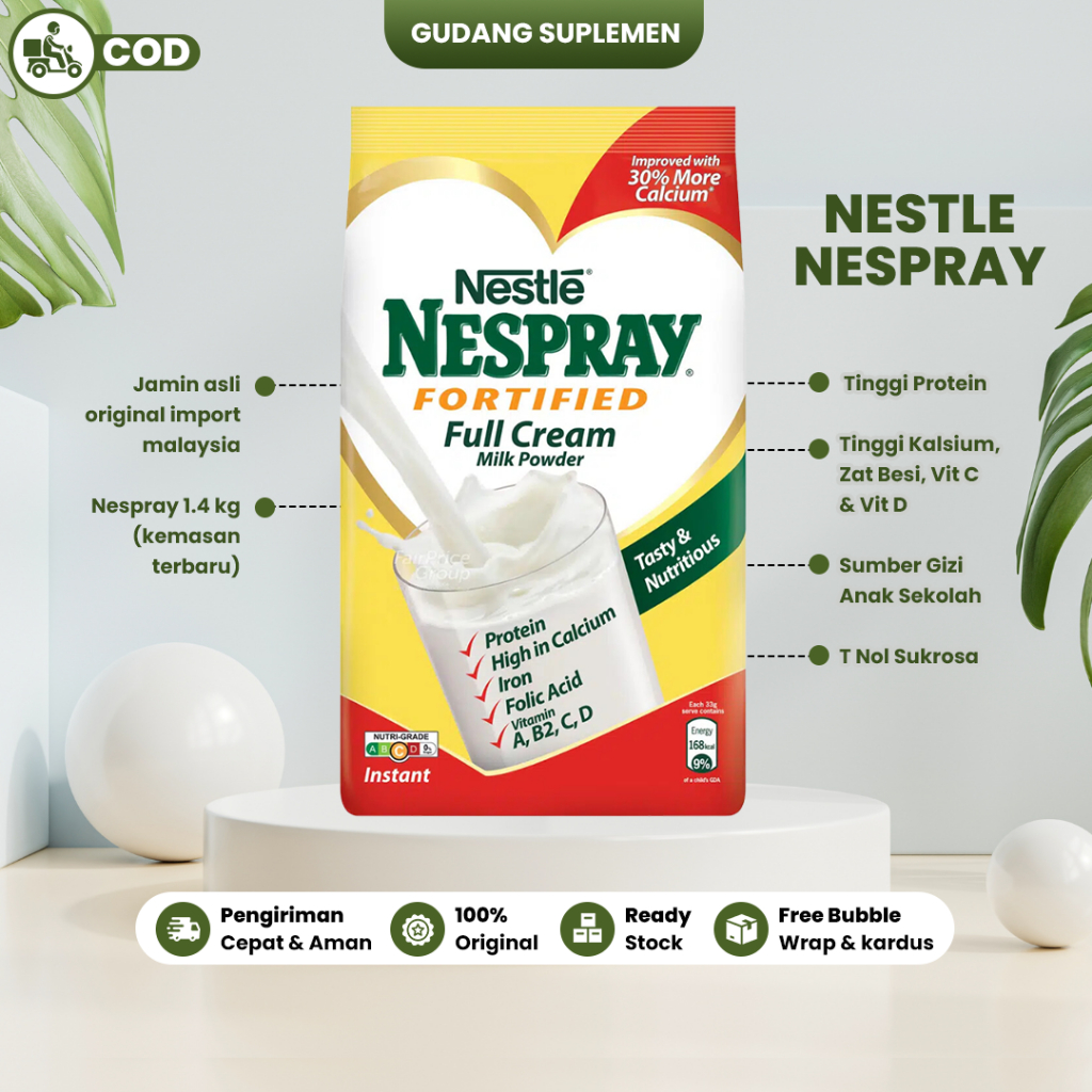 Jual Nestle Nespray Full Cream 1.2 kg Nespray Penuh Krim Susu Bubuk ...