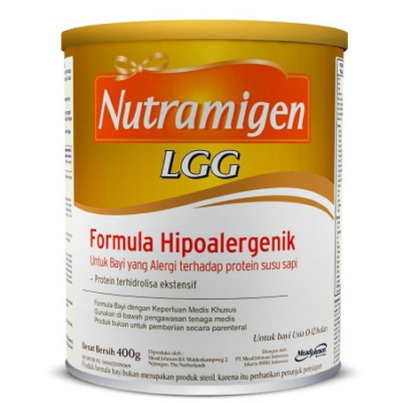 Jual SUSU NUTRAMIGEN LGG SUSU HIPOALERGIK PROTEIN SUSU SAPI 400 GR ...