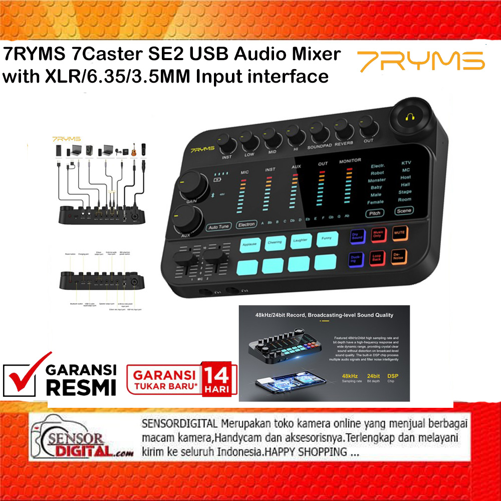 Jual 7RYMS 7Caster SE2 USB Audio Mixer with XLR/6.35/3.5MM interface ...