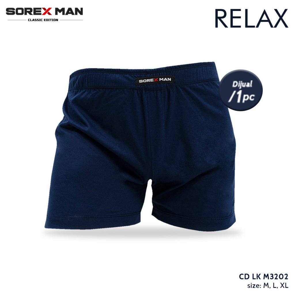 Jual (1 PCS) Sorex Man Casual Boxer Pria Celana Pendek Santai Polos ...