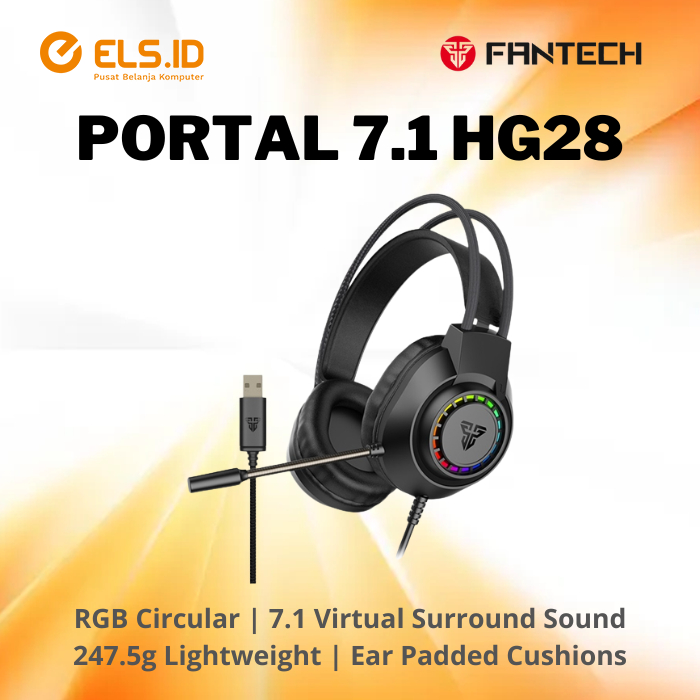 Jual Fantech Portal 7.1 HG28 USB Headset Gaming RGB | Shopee Indonesia
