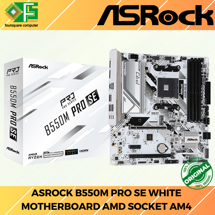 Jual Motherboard ASROCK B550M PRO SE White | Motherboard AMD Socket AM4 ...