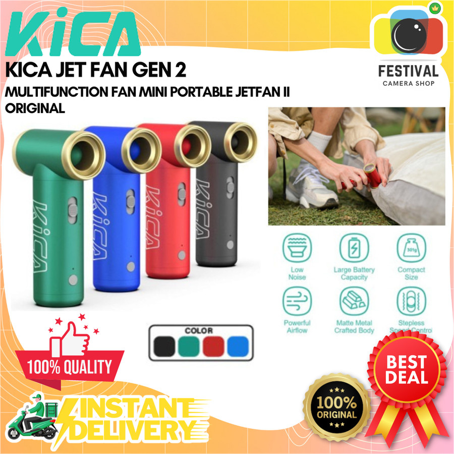 Jual KiCA Jet Fan Gen 2 Multifunction Fan Mini Portable JetFan II ...