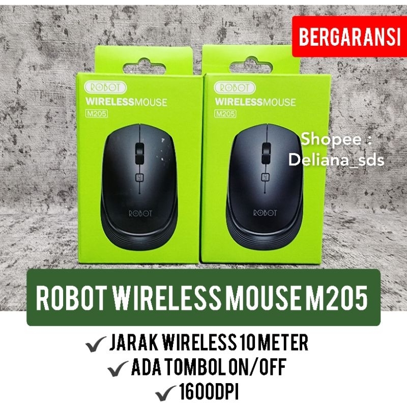 Jual Mouse Wireless Robot M205 Garansi Resmi 1 Tahun Robot Mouse ...
