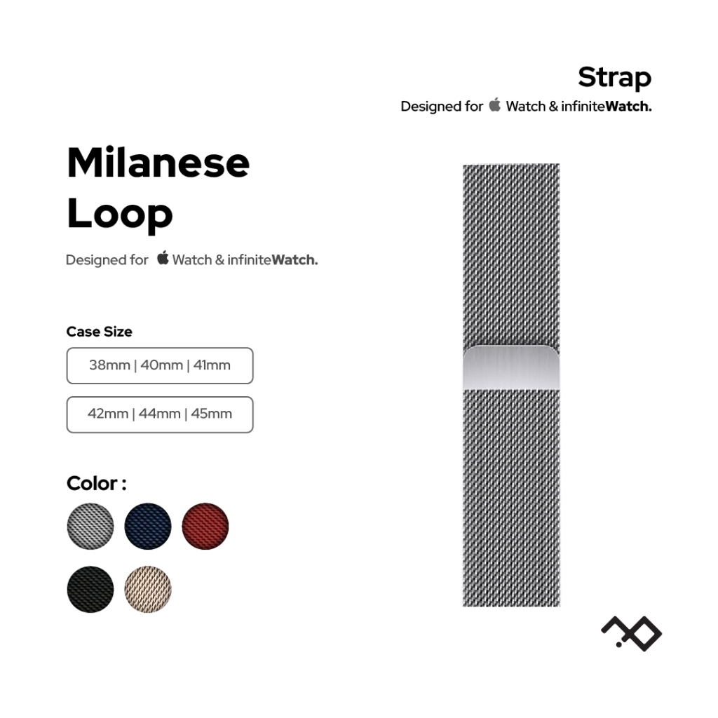 Jual Milanese Loop Strap untuk infiniteWatch 10 Pro, 10 Pro Mini, Ultra ...